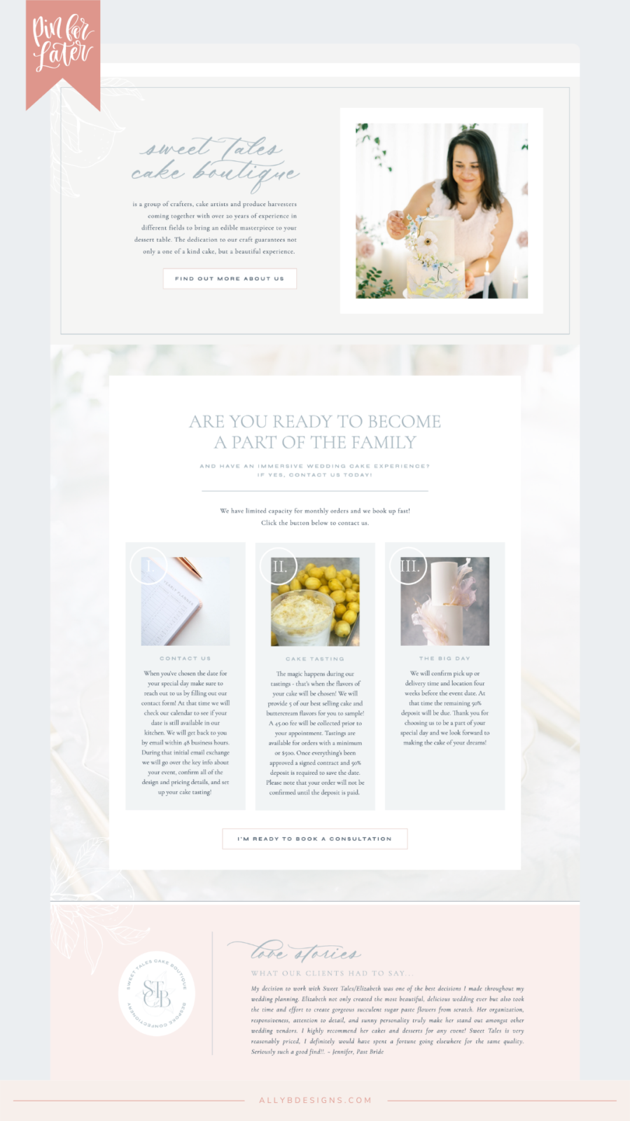 Sweet Tales Cake Boutique: a Custom Bakery Brand and Website Design ...