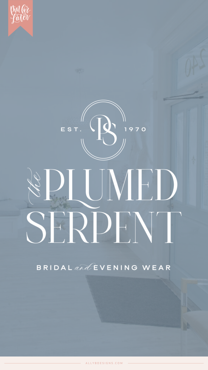 A Bridal Boutique Logo and Brand Design Client Launch: The Plumed ...